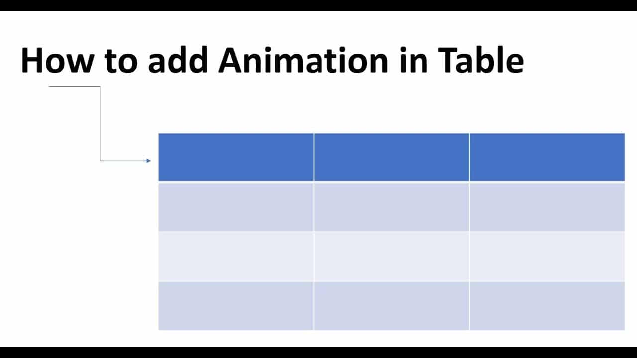 PowerPoint: Animating a table - how to do it - Practical Tips