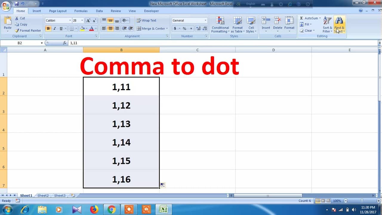 Excel: Converting a dot into a comma - this is how it works - Practical Tips