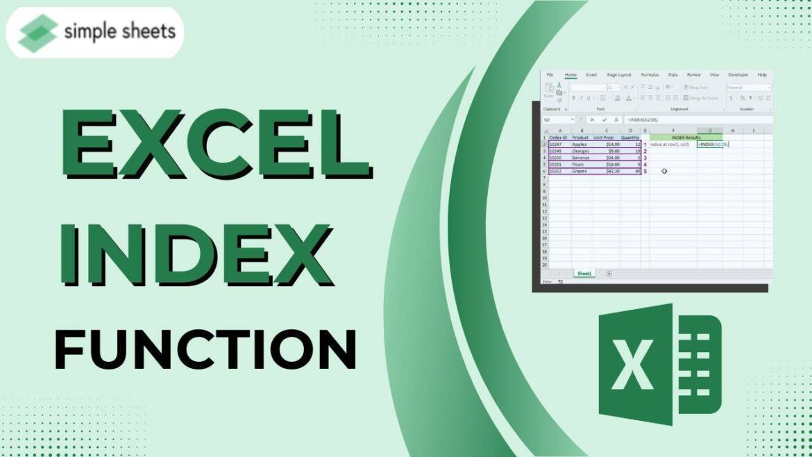 Index function in Excel – how it works - Practical Tips