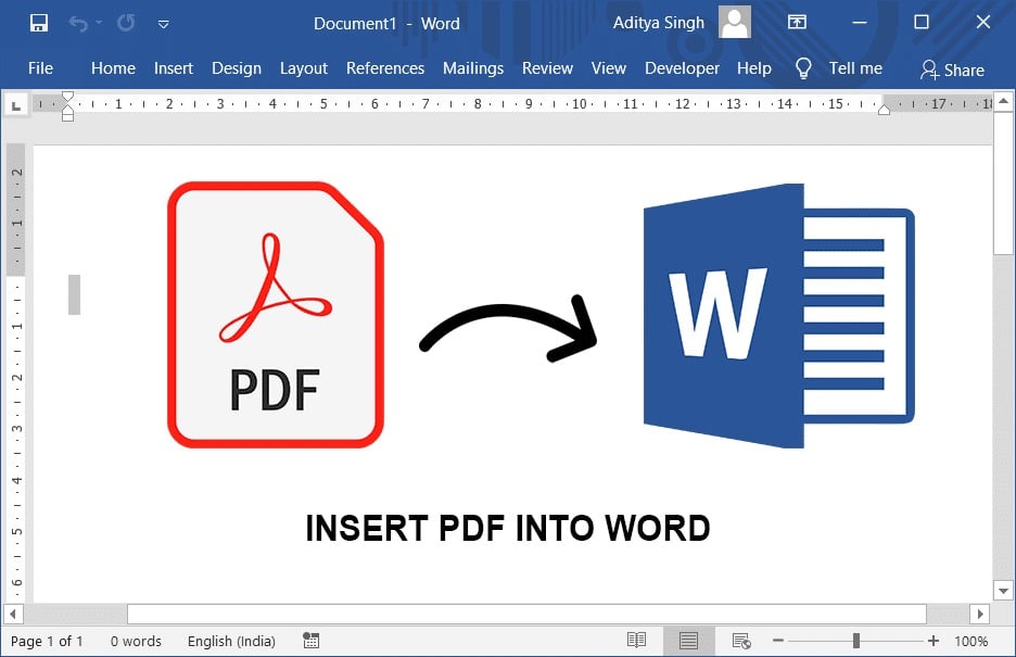 Insert PDF into Word – here's how - Practical Tips