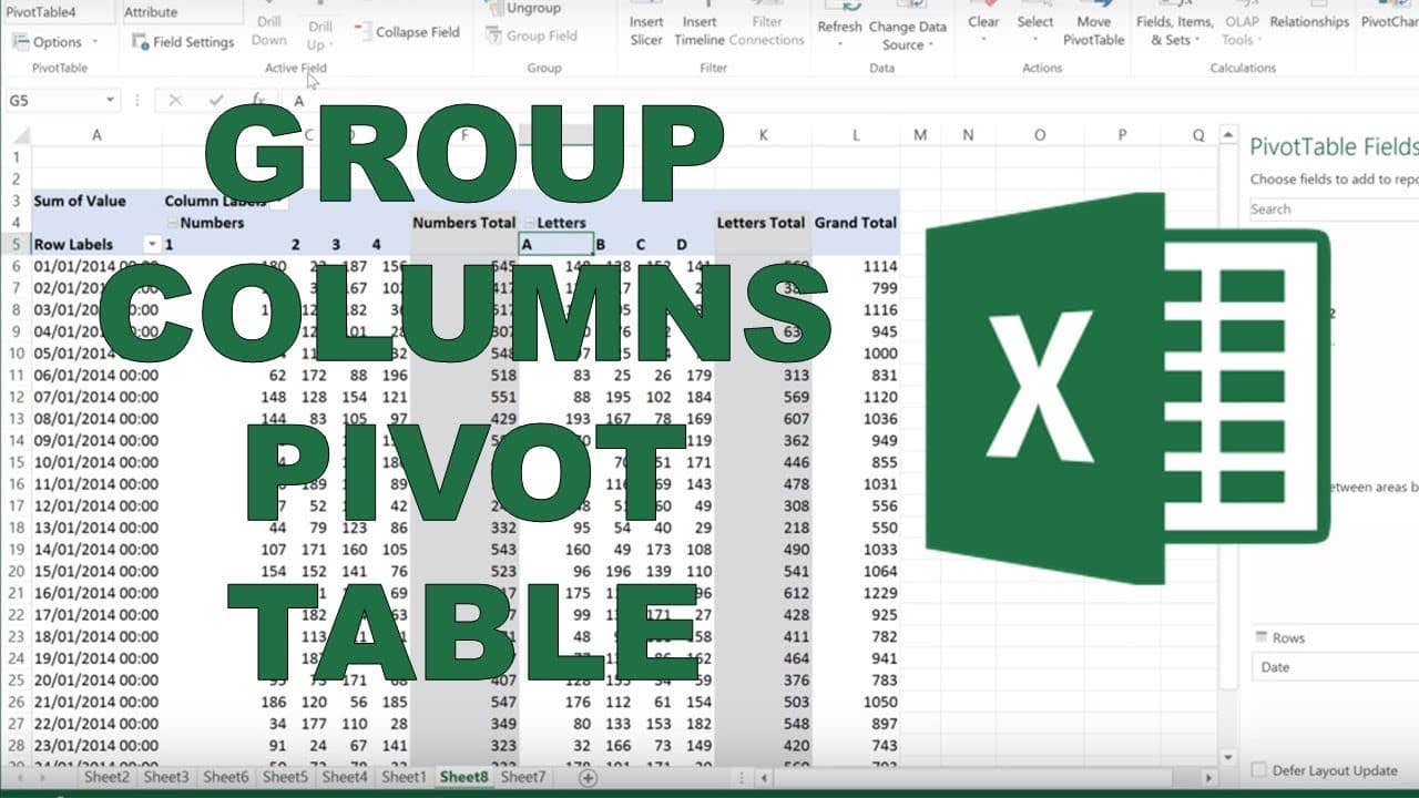 Pivot table: Rows side by side – how it works - Practical Tips