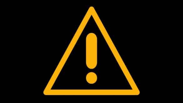Yellow triangle with exclamation mark: this is what it means ...